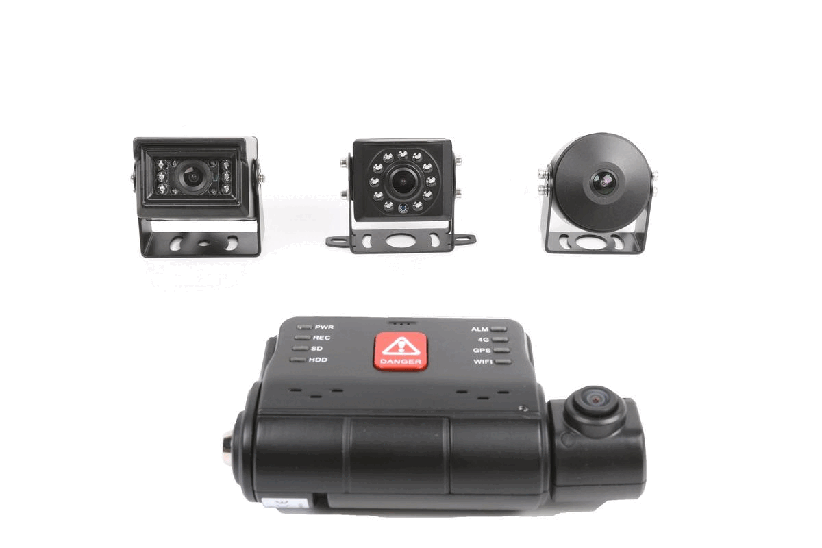 Perekam DVR mobil 4 saluran + kamera Full HD depan + GPS/WIFI/4G ...