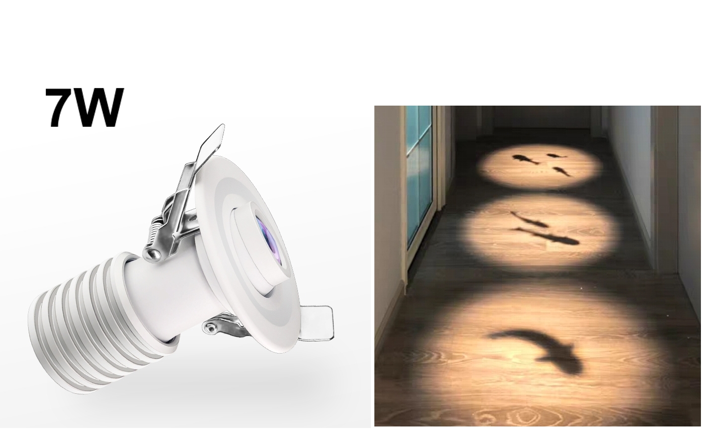 Bodenprojektor – eingebauter statischer Mini-Logo-Projektor – LED Gobo ...