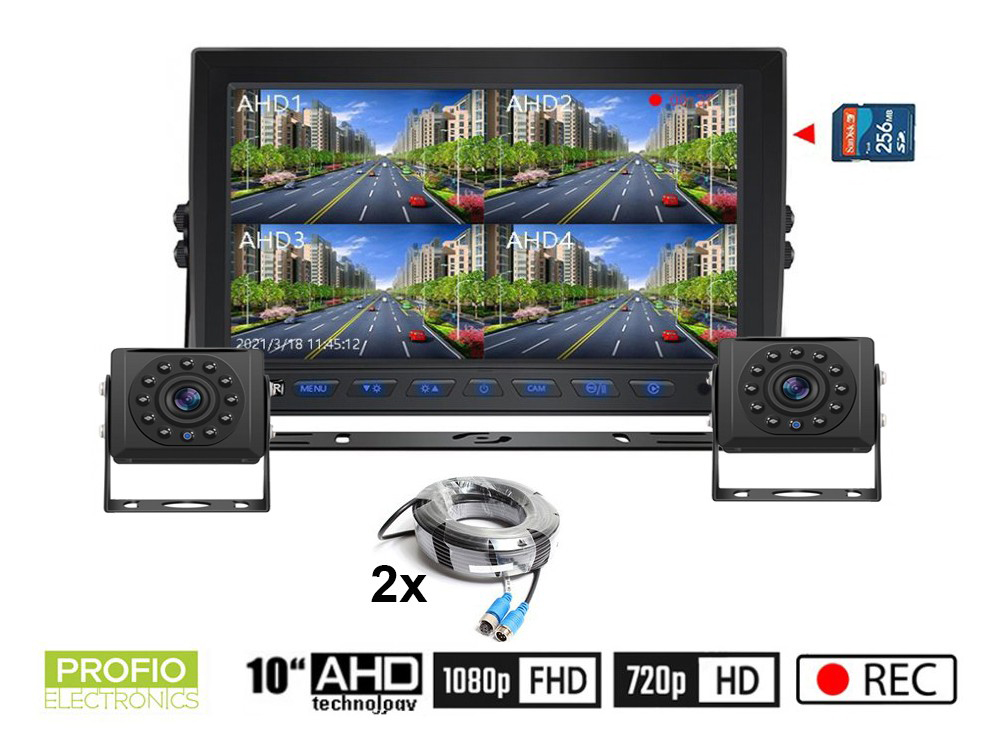 Reversing cameras AHD set with recording to SD card - 2x HD camera with ...