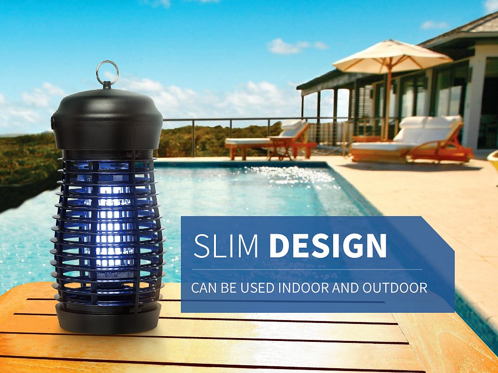 Insect killer - Waterproof UV lamp IPX4 - 360° with a power of 18W ...