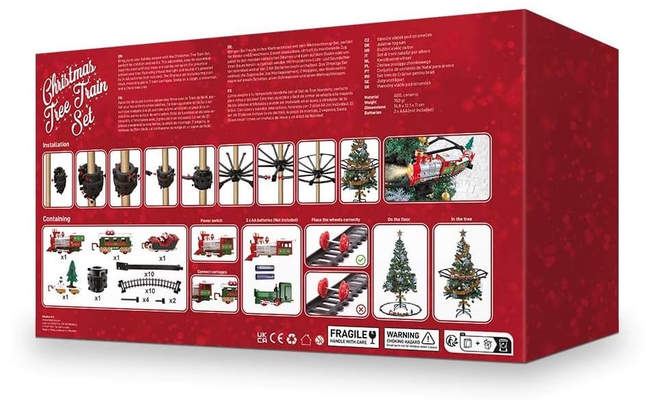 Bộ tàu hỏa cây thông Noel - tàu hỏa quanh cây thông Noel dài 88 cm có ...