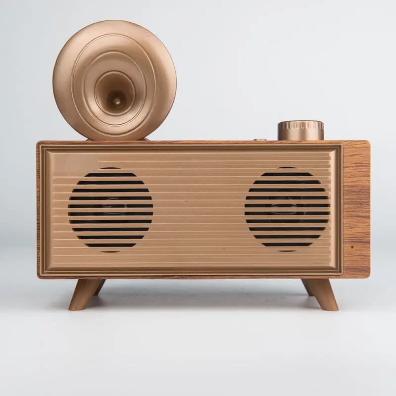 Mini eski radyo - Bluetooth + FM/AM radyo/AUX/USB disk/Micro SD ile ...
