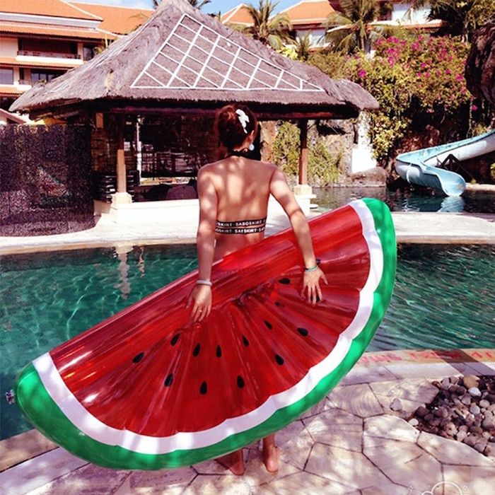 Watermelon pool float - large water inflatable 187x75 cm | Cool Mania