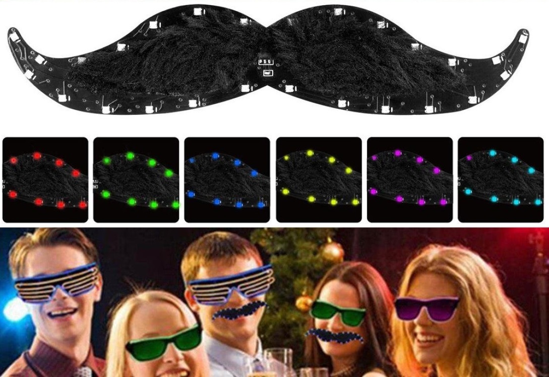 LED light moustache | Cool Mania