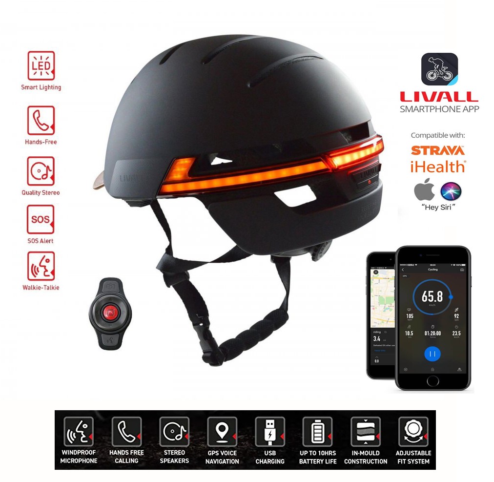 自行车头盔 - 带蓝牙 + LED 信号的智能自行车头盔 - Livall BH51M Neo | Cool Mania