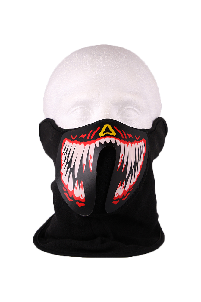 Rave masks for guys LED teeth - sound sensitive | Cool Mania