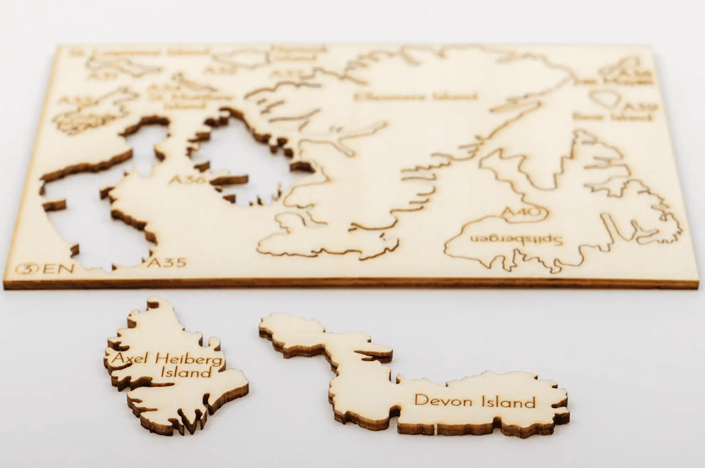 Mga kakaibang isla - Set ng 50 para sa 3D/4D wooden wall map | Cool Mania