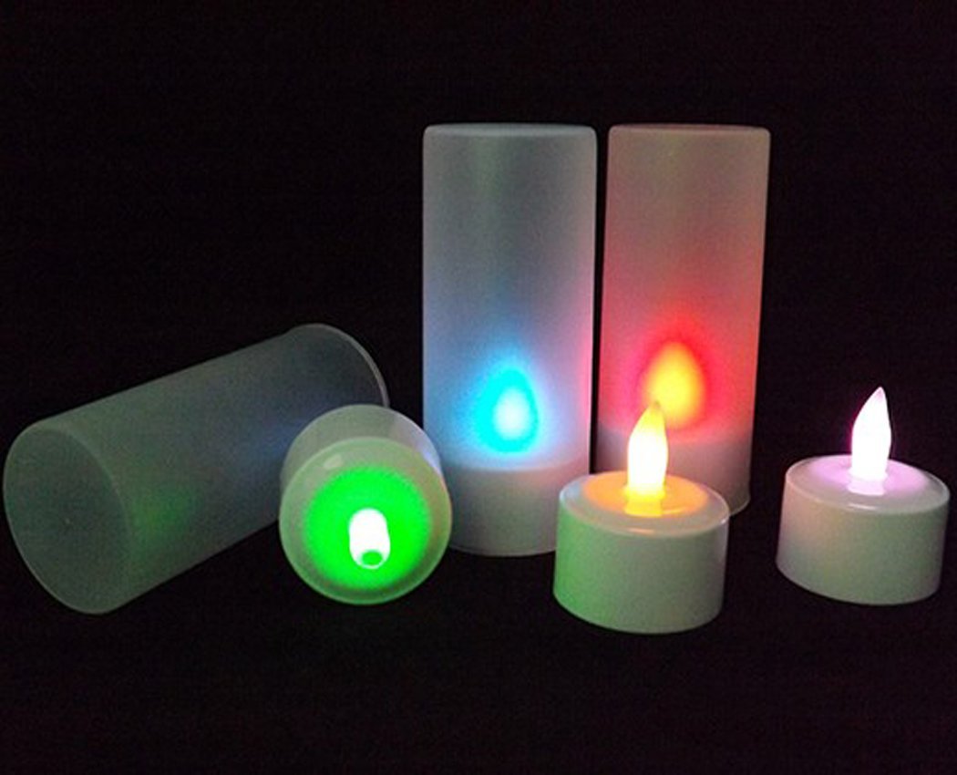 LED RGB lita kerti rafmagn með fjarstýringu | Cool Mania