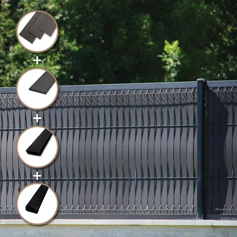 PVC fence fillers - plastic slats vertical for 3D fences and panels ...