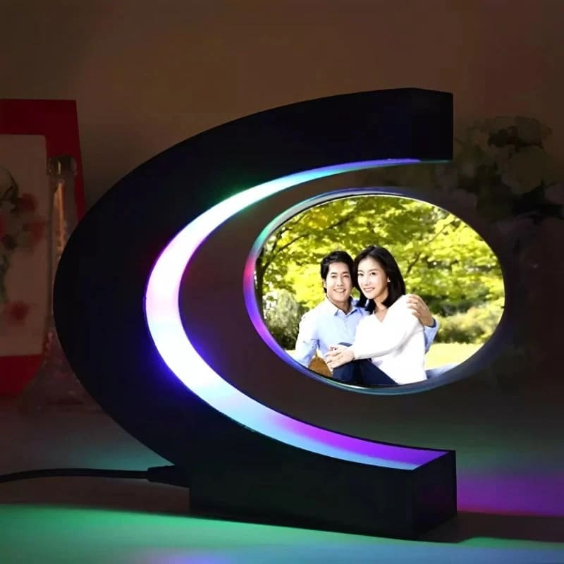 Floating photo frame - floating glass picture frames magnetic with RGB ...