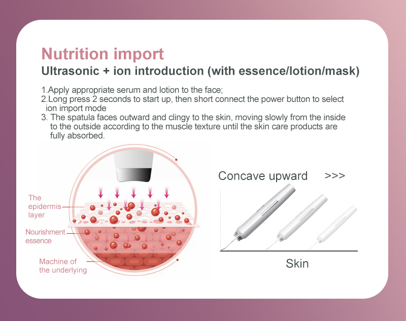 Ultrasonic skin cleanser (spatula) - 3 cleansing programs + massage ...