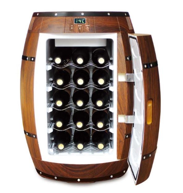 Pendingin anggur dalam bentuk tong - 40 liter / 15 botol | Cool Mania