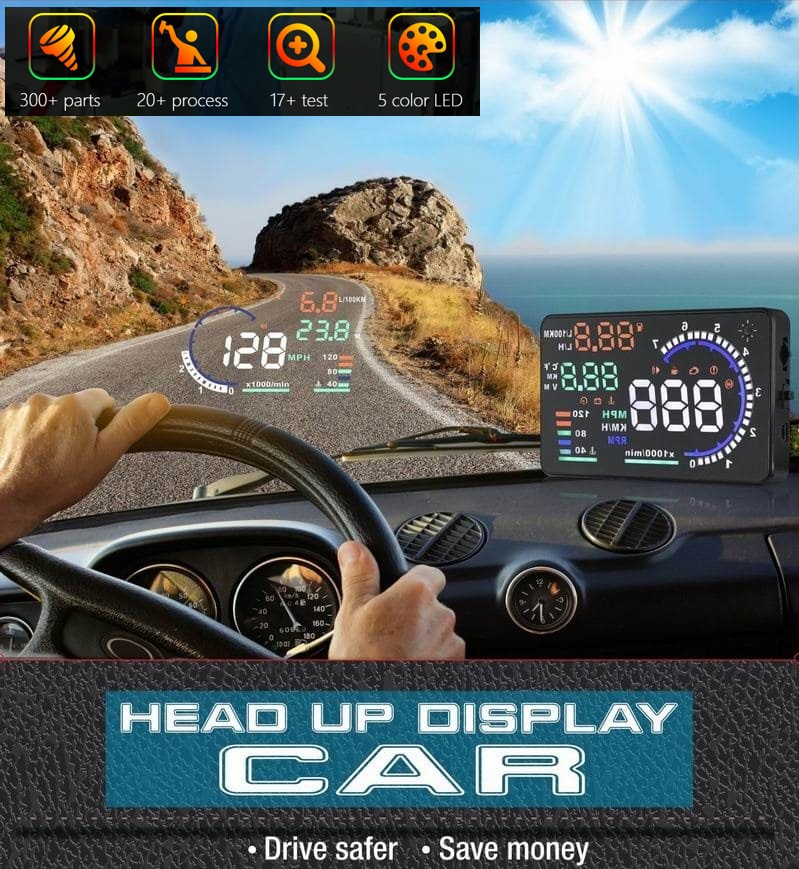 Display HUD para carro - OBD HUD (heads up) computador de bordo ...