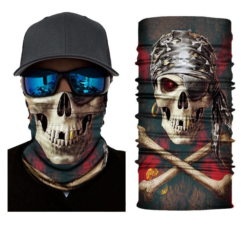 Balaclava de esqueleto (touca multifuncional) - PIRATE SKULL | Cool Mania