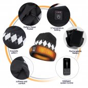 Heated cap - electric winter cap (hot head thermal cap) + 3 temperature ...