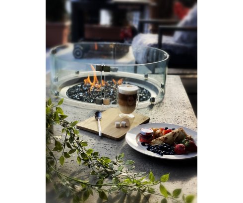 Lascas de vidro de fogo (vidro temperado 1,7-1,9 cm) para lareiras a ...