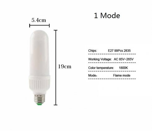 LED flame bulb - light bulb of a burning flame effect - imitating fire ...