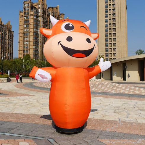 Inflatable air puppet - Blow up dancing man with stand + fan blower ...