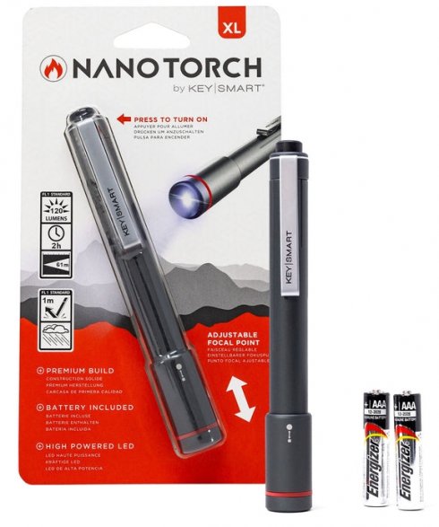 LED flashlight - torch light from aluminum with 120 lumens + adjustable ...