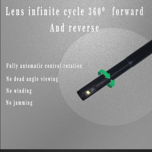 Borescope FULL HD + צג 4,3 אינץ' + מצלמה כפולה 2x 8,5 מ"מ עם סיבוב של ...