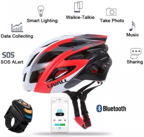 Bike helmet - Intelligent Smart LED helmet with remote control on the ...