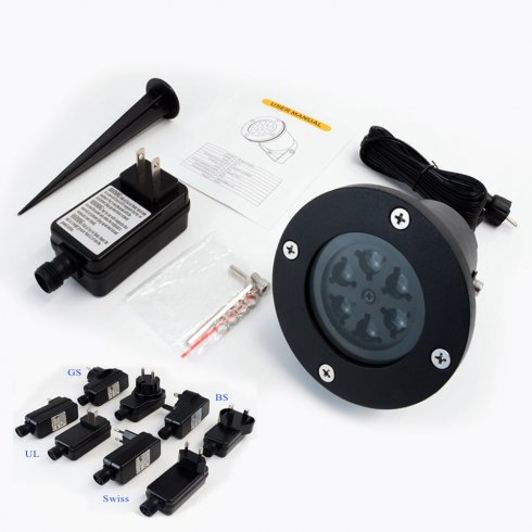 Outdoor christmas projector - LED lights Stars projection - Warm white ...