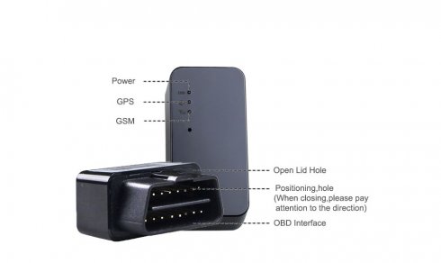 OBD GPS locator with voice monitoring with an accuracy of less than 10 ...