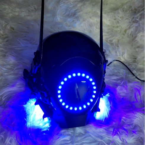 Party LED Helmet - Rave Cyberpunk 5000 with 24 multicolour LEDs | Cool ...