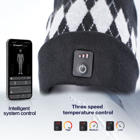 Heated cap - electric winter cap (hot head thermal cap) + 3 temperature ...