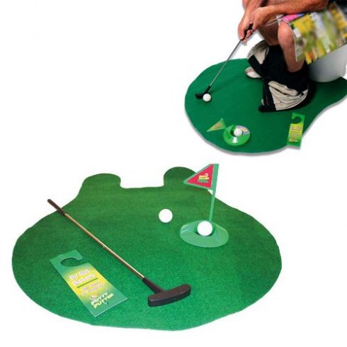 Toilet golf game - mini golf wc potty putter | Cool Mania