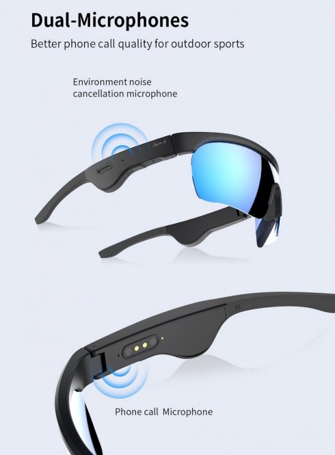 Sonnenbrille mit Bluetooth-Lautsprechern - Sportbrille mit ...