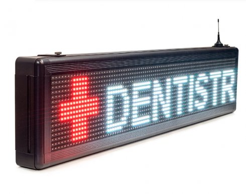 Papan tanda LED WiFi luar ruangan tahan air 7 warna RGB - 103cm x 23cm ...