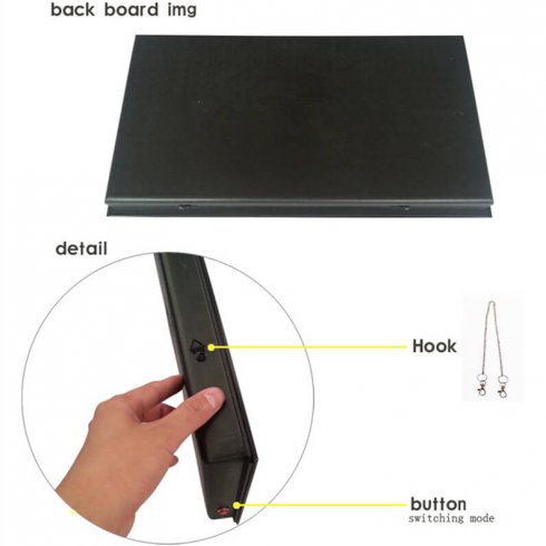 Panel lampu LED dengan tanda "TOILET" 43 cm x 23 cm | Cool Mania