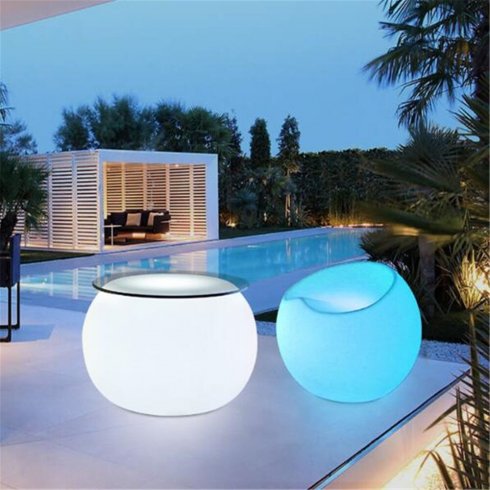 LED light up outdoor chair (sofa) 58x45cm - RGBW colors + IP44 + remote ...