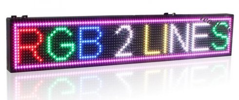 LED information panel with support of 7 colors - 51 cm x 15 cm | Cool Mania