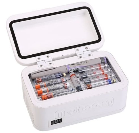 Mini fridge medicine - small insulin fridge (refrigerator) 20,5 x 13,5 ...