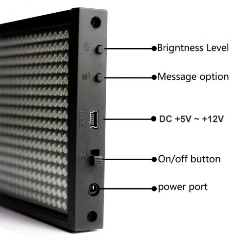 Papan LED WiFi ke dalam mobil 5-12V - panel 50 cm x 9,6 cm | Cool Mania
