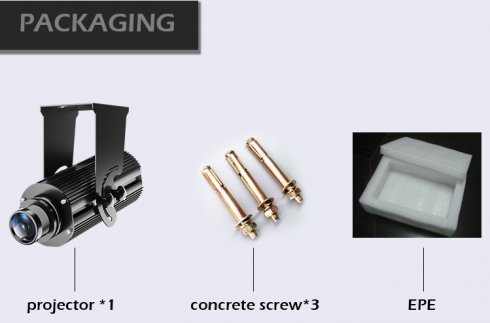 Gobo light projector for custom logo projection on building / wall up ...