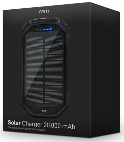 Solar power bank 20000 mAh - Type C, USB and wireless charging | Cool Mania