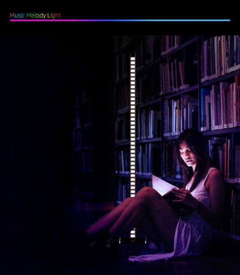 Led equalizer party light bar 1,2m - sound sensitive with RGB colours ...