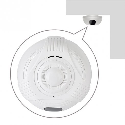 Smoke detector camera with audio - fire alarm cam FULL HD + 330 ...
