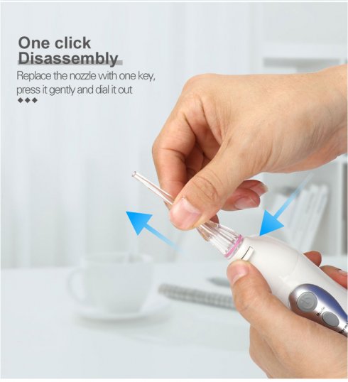 Tooth shower - water flosser (oral dental hygiene) - 3 modes + 5x ...