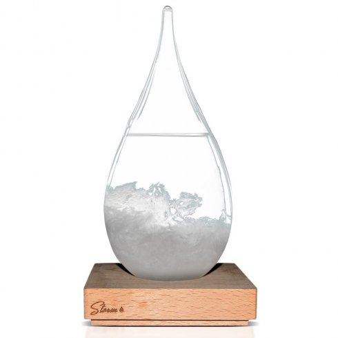 Storm glass weather predictor and barometer in the shape of a drop ...
