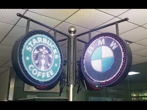 Pantalla LED redonda exterior (diámetro 600 mm) + Aplicación para ...