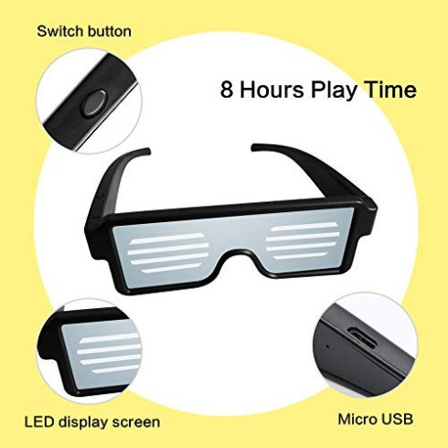 LED okuliare s animáciami | Cool Mania