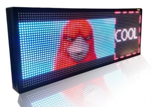 Large LED panel with full color display - 76 cm x 27 cm | Cool Mania