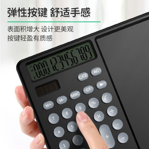 Solar panel calculator 6,5" + LCD board as a notepad + Pen for writing ...