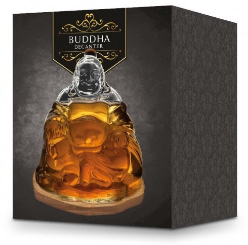 Karafy na rum a whisky skleněné - Buddha karafa (ruční výroba) 1L ...