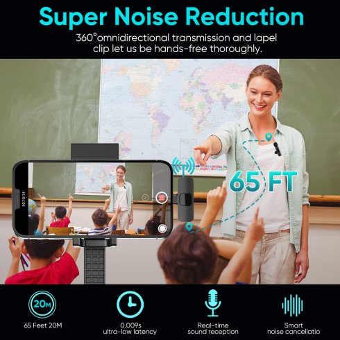 Mic di động Không dây - Micrô trên điện thoại thông minh có bộ phát ...