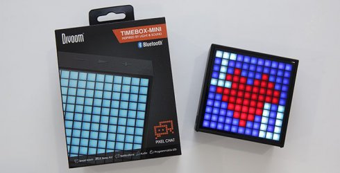 TimeBox - MINI Divoom - Portable speaker with 121 programmable RGB LEDs ...